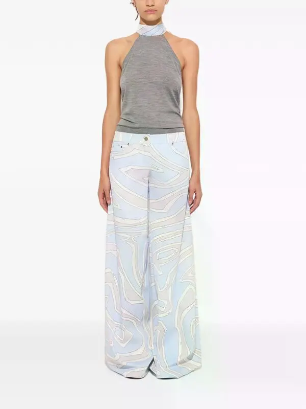 Emilio Pucci Wool Top With Scarf Detail