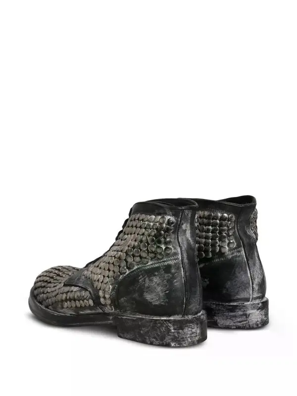 Dolce & Gabbana Stud-embellished Leather Ankle Boots