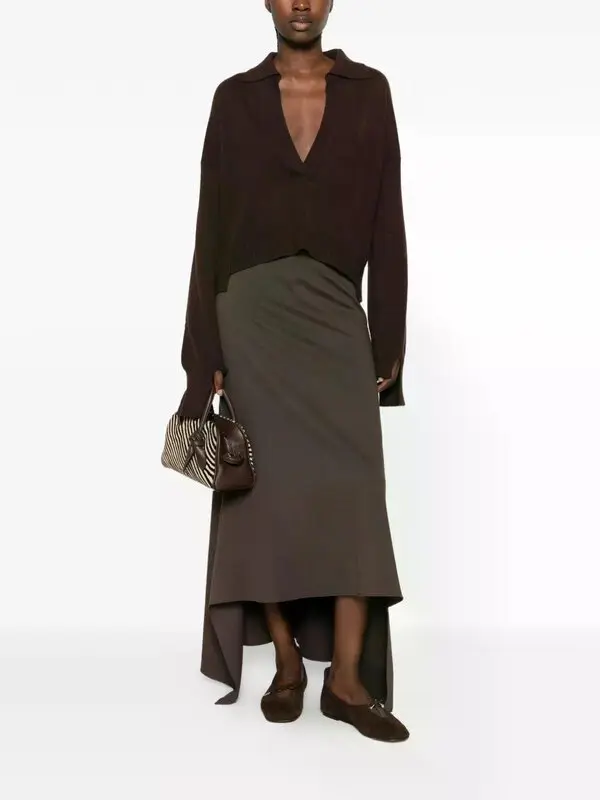 ELY ELY V-neck Spread-collar Sweater