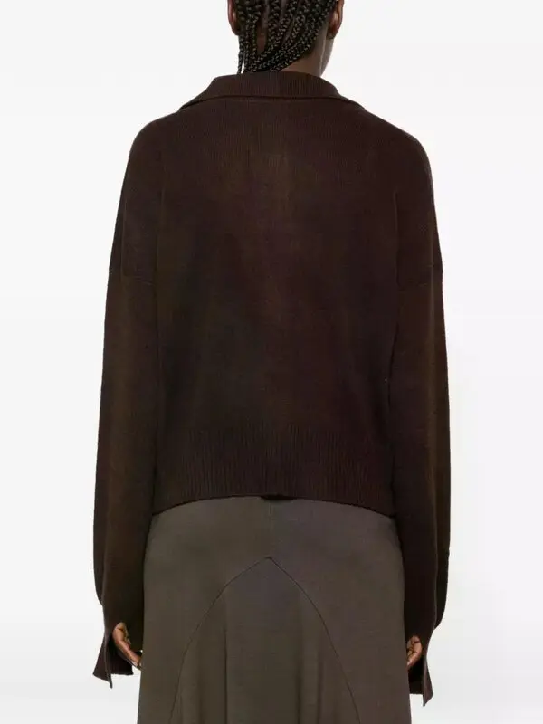 ELY ELY V-neck Spread-collar Sweater