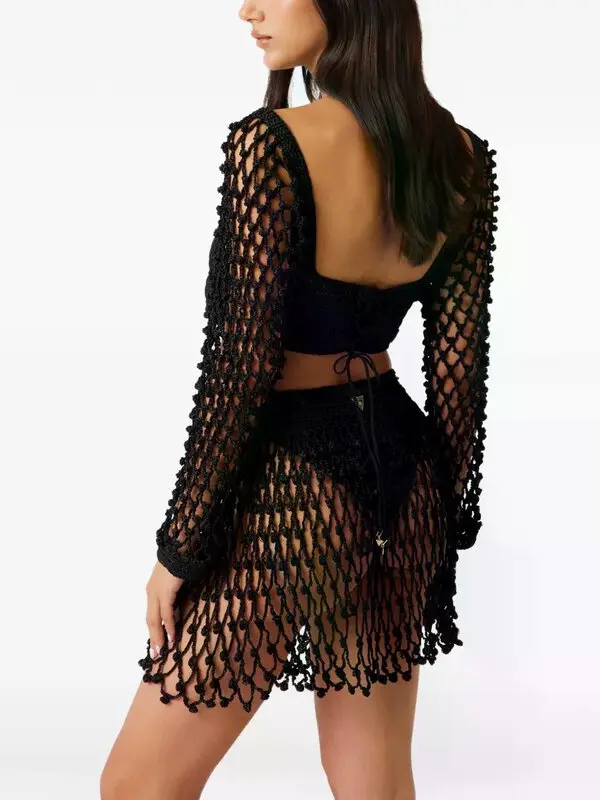 Guess Crochet-knit Scoop-neck Top