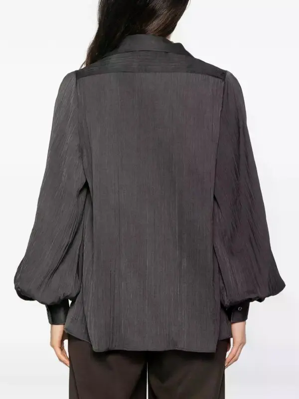 MARSEM Pleated Puff-sleeve Blouse