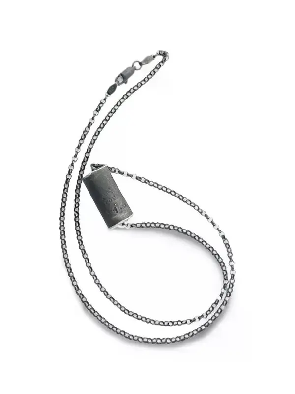 DETAJ Freshwater Pearl-embellished Cylinder-pendant Necklace - Silver