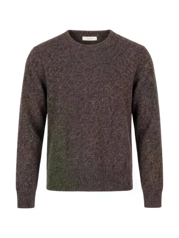 SLOWEAR Crew-neck Flecked Sweater - Brown