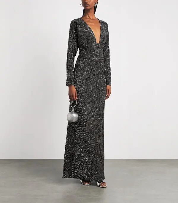 Missoni Sequin Plunge-neck Maxi Dress