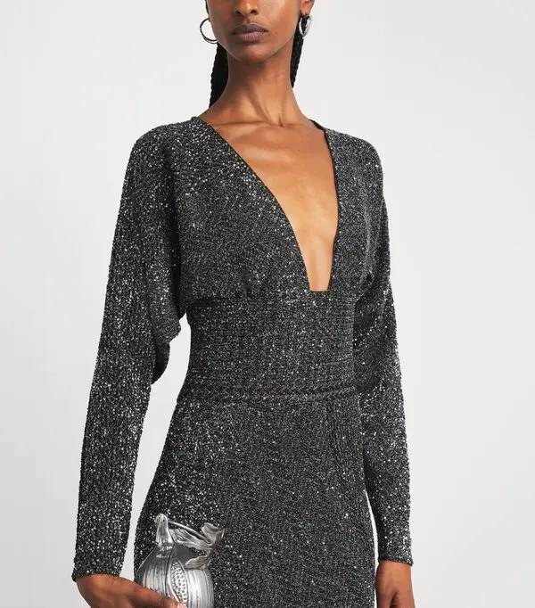 Missoni Sequin Plunge-neck Maxi Dress