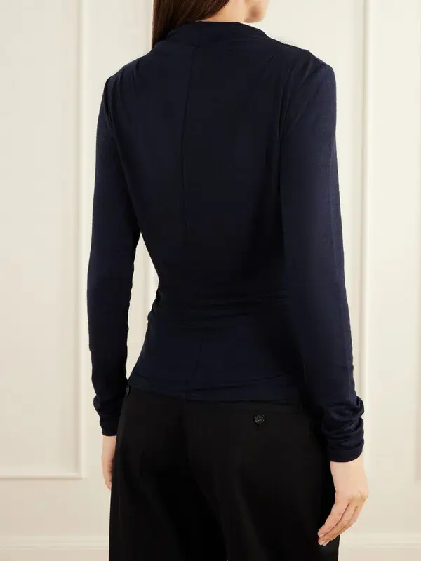 Proenza Schouler White Label Mimi Draped Stretch-jersey Top