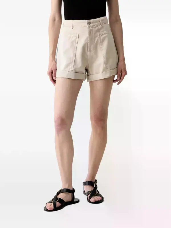 HAVEONE Rolled-cuff Logo-patch Shorts
