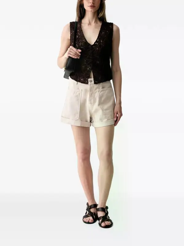 HAVEONE Rolled-cuff Logo-patch Shorts