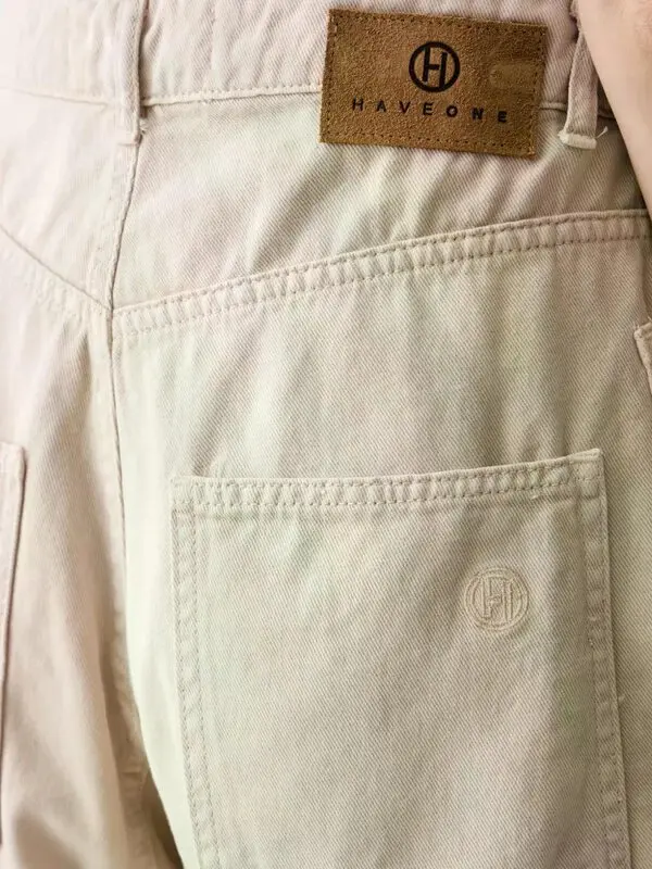 HAVEONE Rolled-cuff Logo-patch Shorts