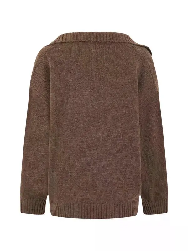 Max Mara V-neck Spread-collar Sweater