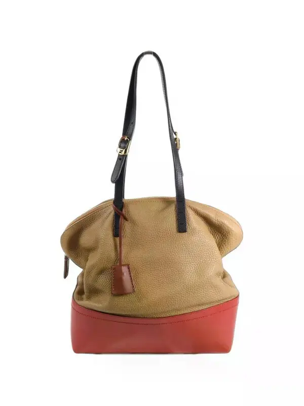 Fendi Leather Shoulder Bag - Neutrals