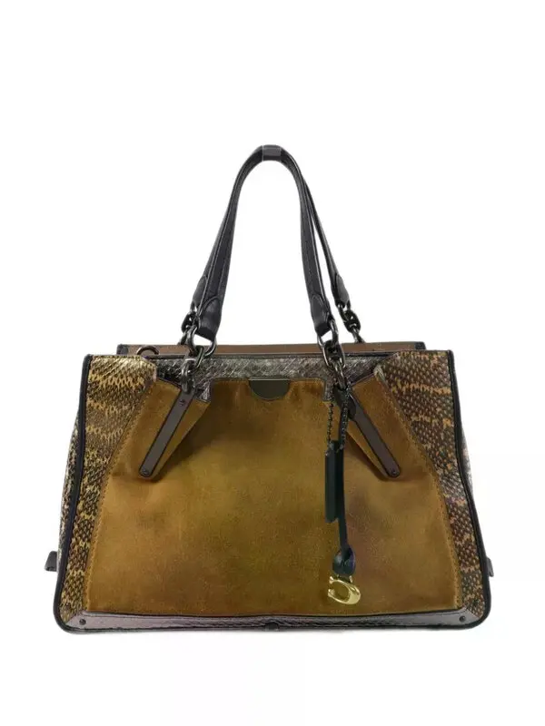 COACH Dreamer Snakeskin-effect Shoulder Bag - Brown