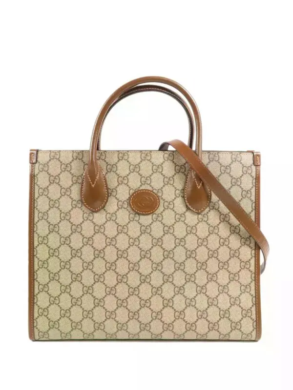 Gucci Gg Interlocking G Tote Bag - Neutrals