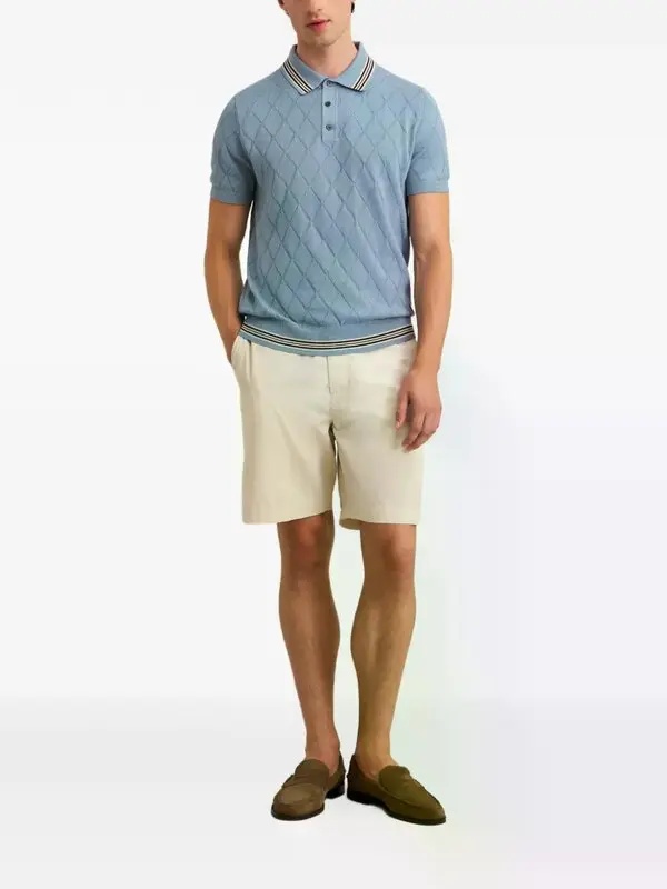 Pringle Of Scotland Argyle-knit Polo Shirt - Blue