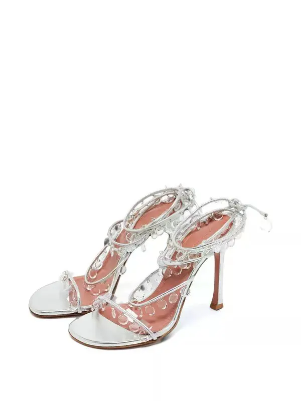 Amina Muaddi Tina Crystal-embellished Ankle-strap Sandals