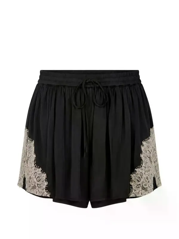 Cinq À Sept Esme Lace-trimmed Mini Shorts - Black