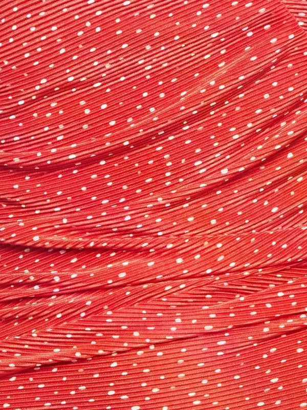 Maje Plissé Polka-dot Mini Dress