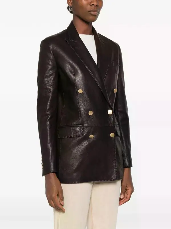 Tagliatore Josie Double-breasted Leather Jacket
