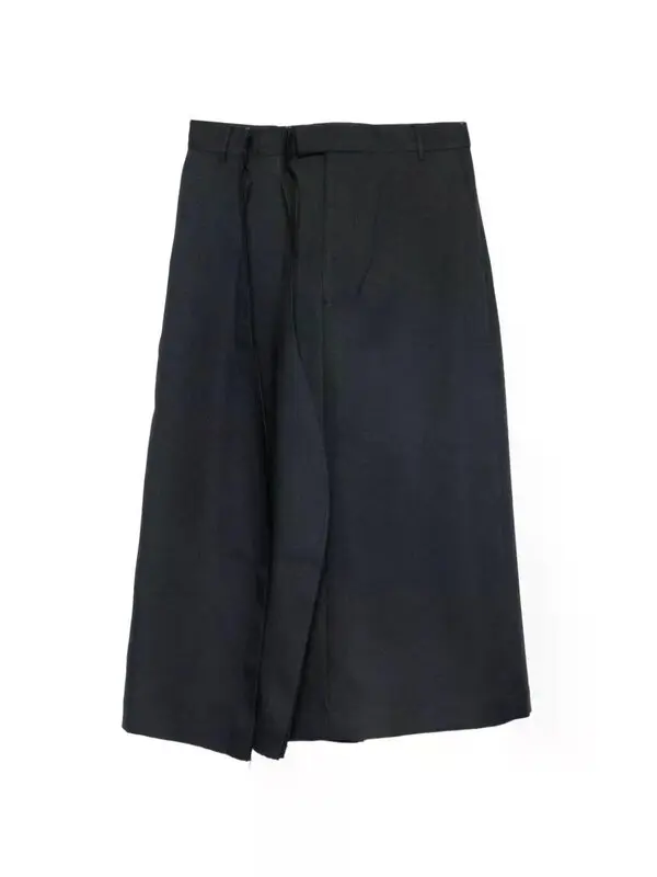 LITKOVSKA Wrap-style Raw-edge Skirt - Black