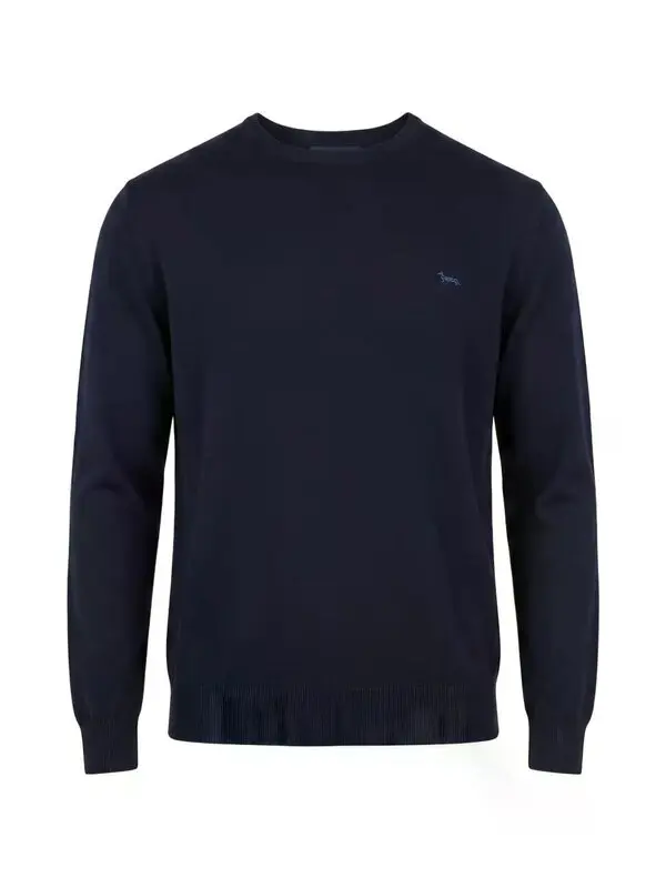 HARMONT & BLAINE Logo-embroidered Wool Sweater