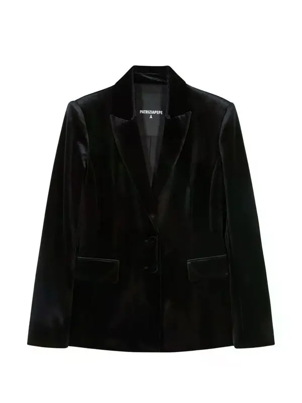 Patrizia Pepe Single-breasted Velvet Blazer