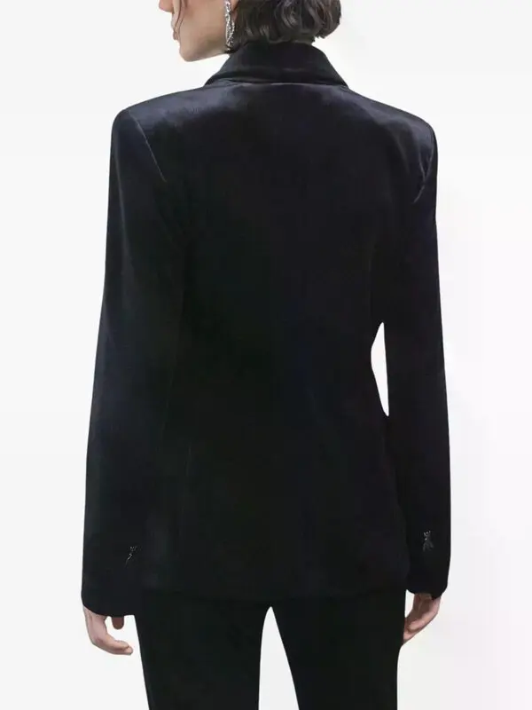 Patrizia Pepe Single-breasted Velvet Blazer