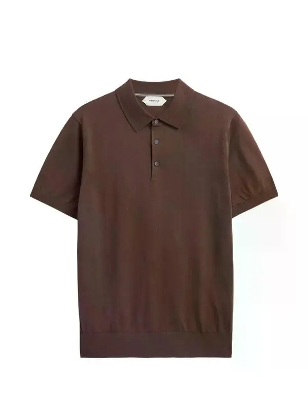 Pringle Of Scotland Knitted Short-sleeve Polo Shirt - Brown