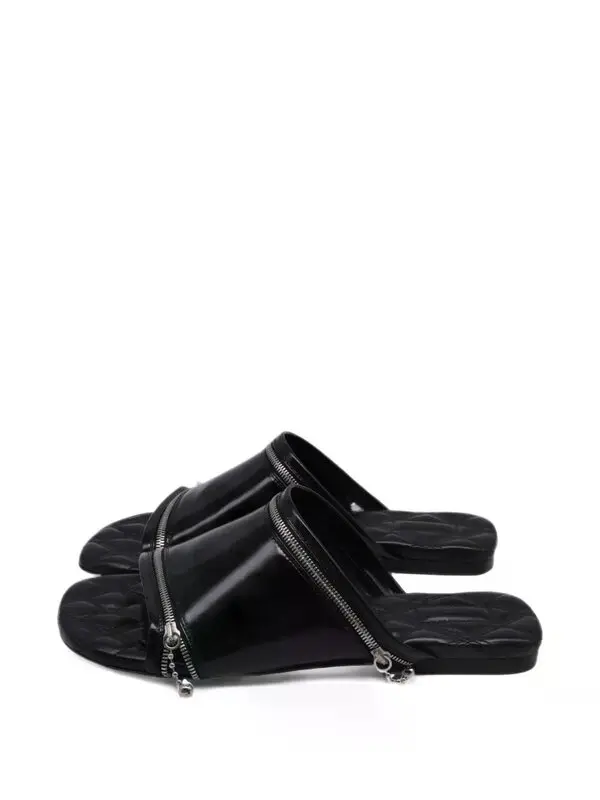 Burberry Decorative-zip Sandals - Black