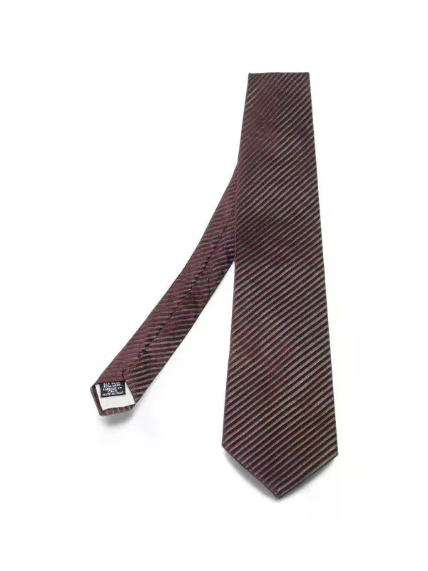BOSS Striped-pattern Silk Jacquard Tie