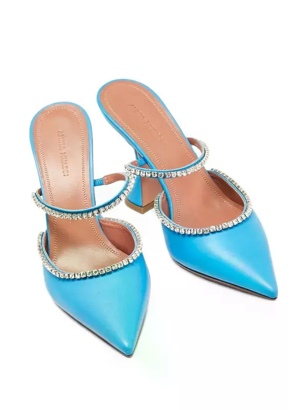 Amina Muaddi Gilda Crystal-embellished Heeled Mules