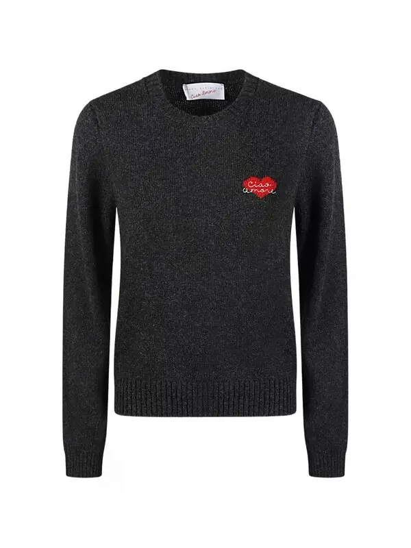 Giada Benincasa Heartbeat Heart-embroidered Sweater
