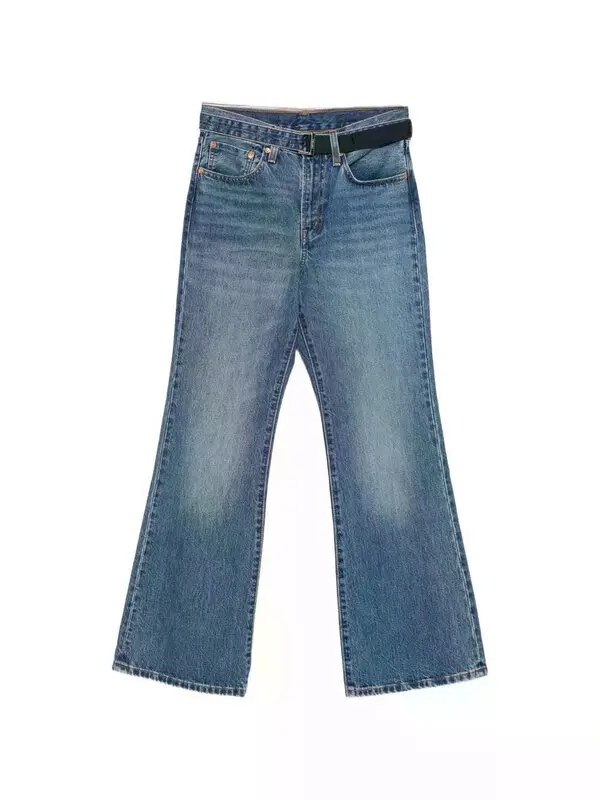 Sacai X Levi's Belted Flared Jeans - Blue