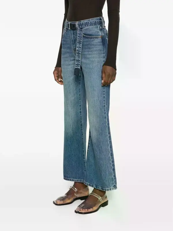 Sacai X Levi's Belted Flared Jeans