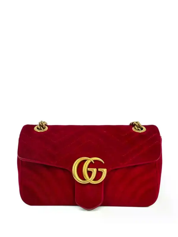 Gucci Gg Marmont Shoulder Bag - Red