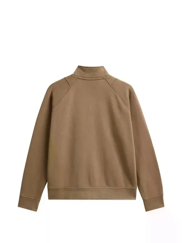 Pringle Of Scotland Half-zip Raglan-sleeve Sweatshirt - Brown