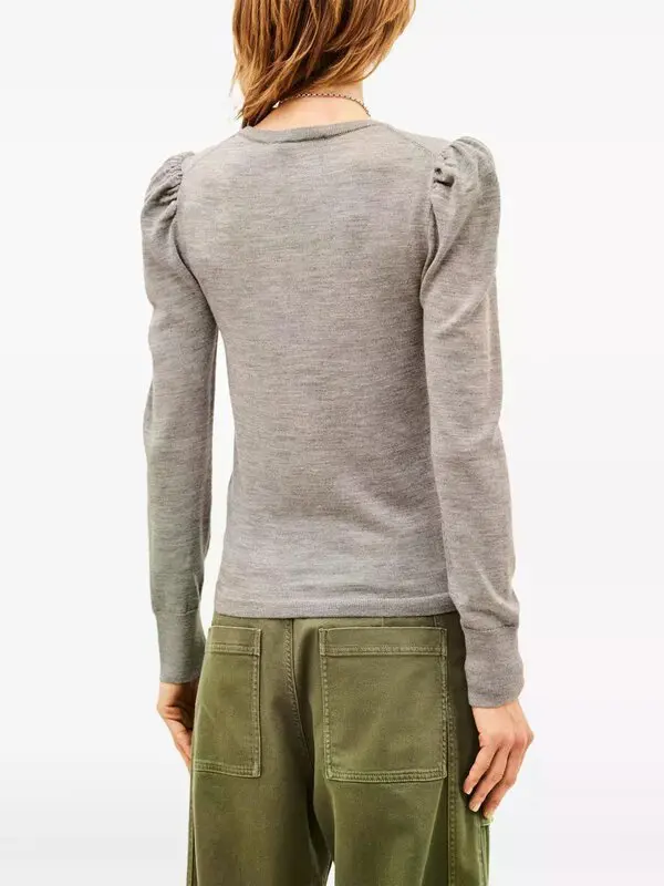 Ba&sh Britanie Puff-sleeve Sweater - Grey