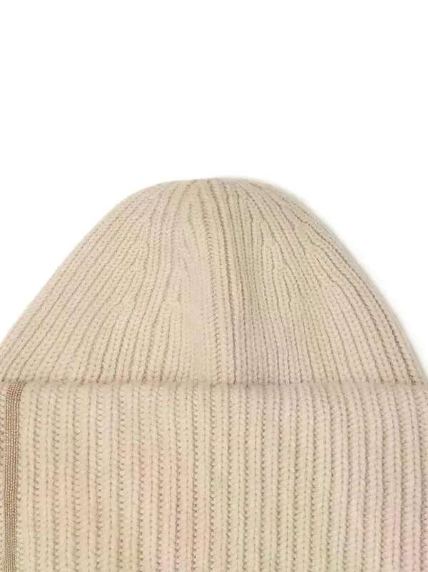 Fabiana Filippi Ribbed-knit Beanie Hat - Neutrals