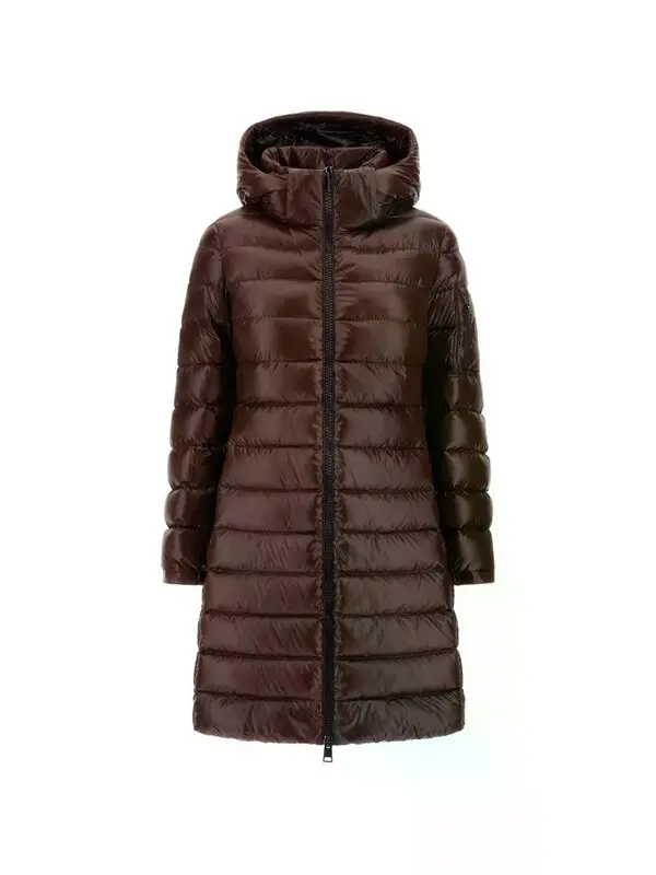 Herno Glossy Hooded Oversized Coat - Brown