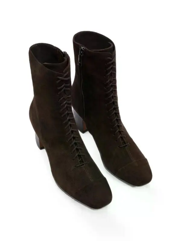 CAREL Colette Lace-up Suede Ankle Boots