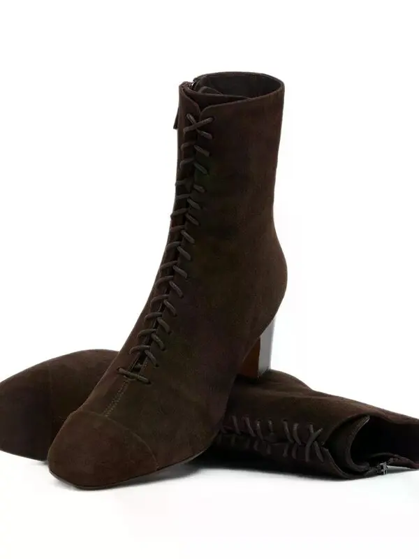 CAREL Colette Lace-up Suede Ankle Boots