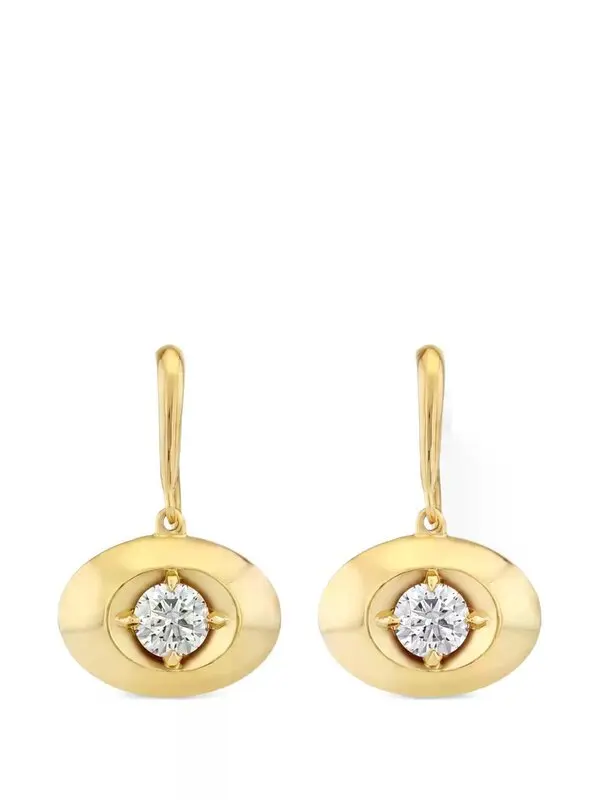 Lizzie Mandler Diamond Drop Earrings - Gold