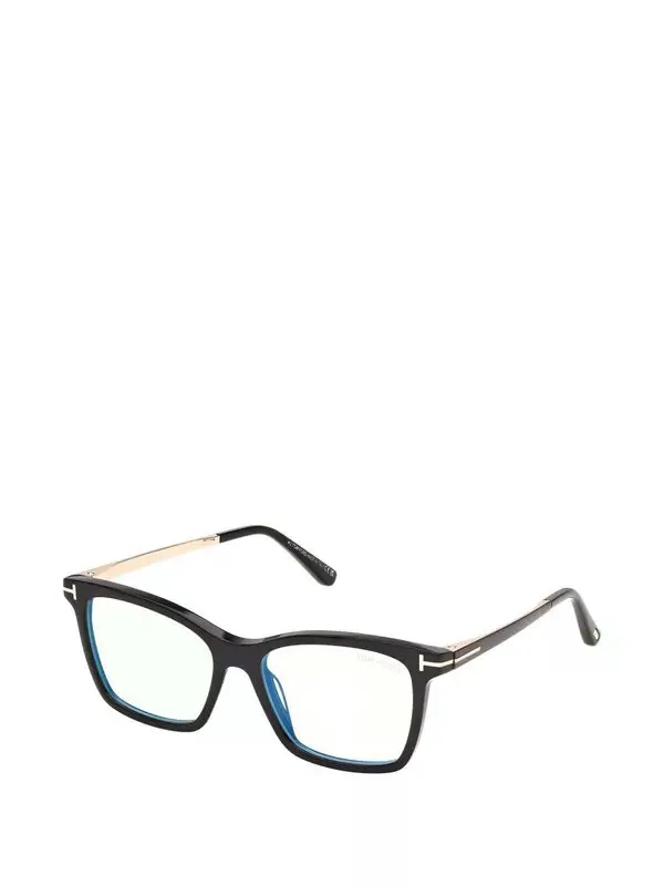 TOM FORD Blue Block Rectangular Opticals - Black