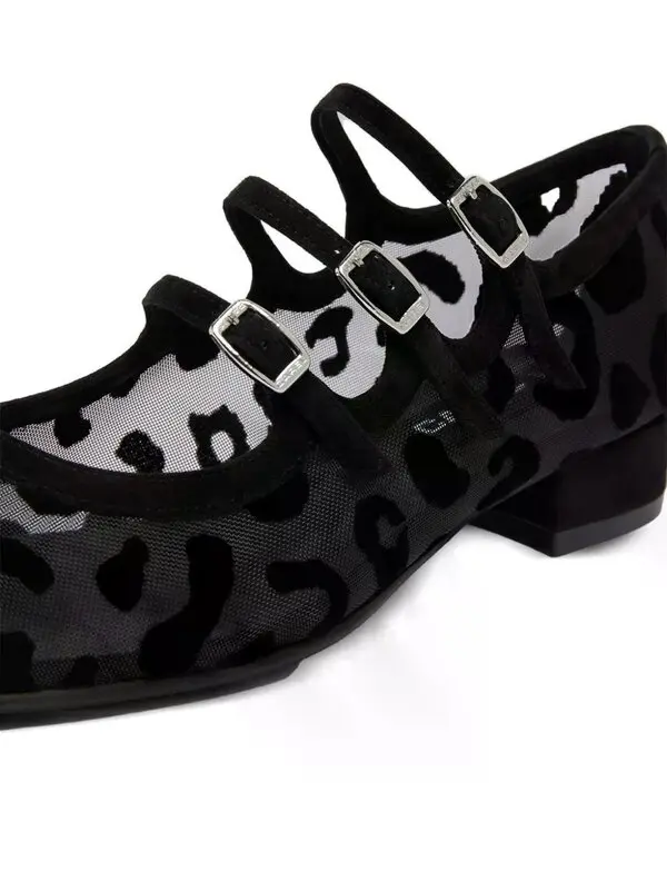 CAREL Ariana Jaguar-pattern Mesh Ballet Flats