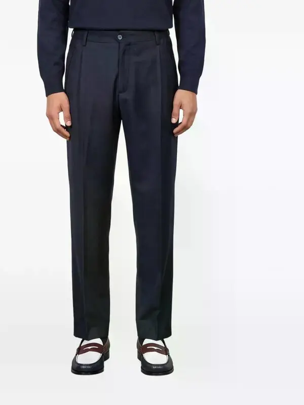 BRIGLIA 1949 Manhattan Pleated Tapered-leg Trousers