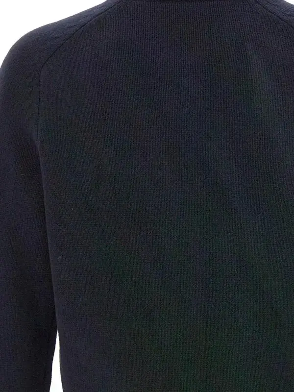 GRAN SASSO Super Geelong Zip-up Ribbed Cardigan