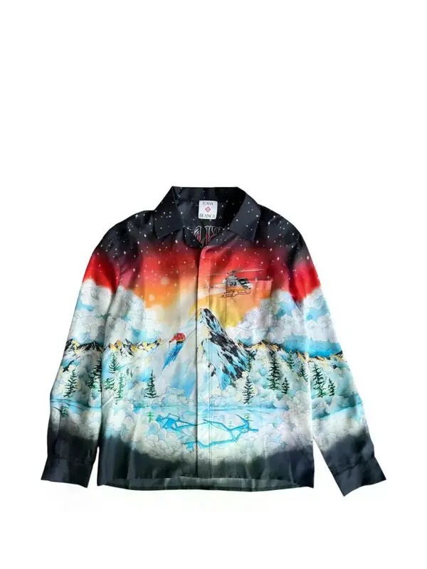 Casablanca Ski Lake Printed Shirt - Blue