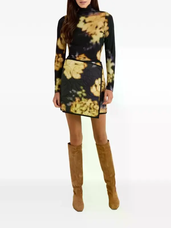 MARIE OLIVER Orca Quilted Wrap Mini Skirt