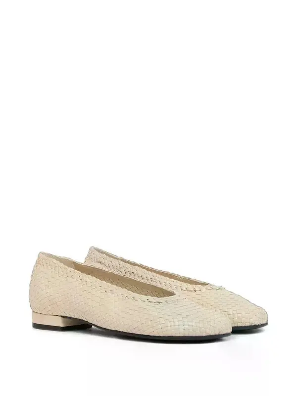 CAREL Cassis Woven Leather Ballet Flats