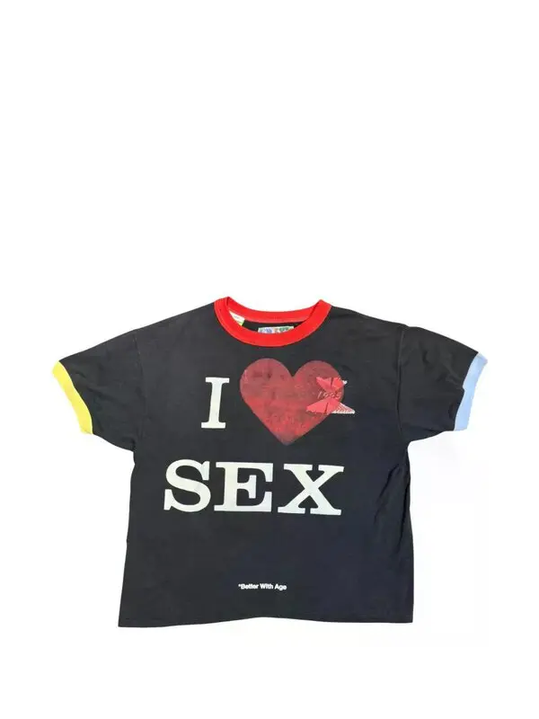 BETTER WITH AGE Graphic-print Ringer T-shirt